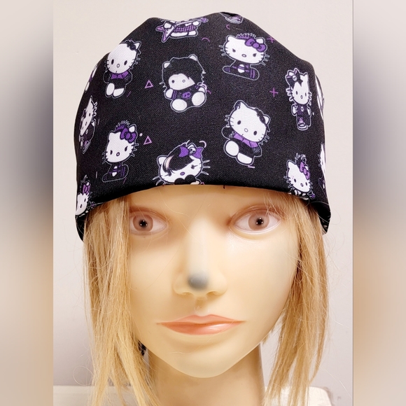 Accessories | Hello Kitty Punkstars Black Medical Nurse Scrub Cap ...